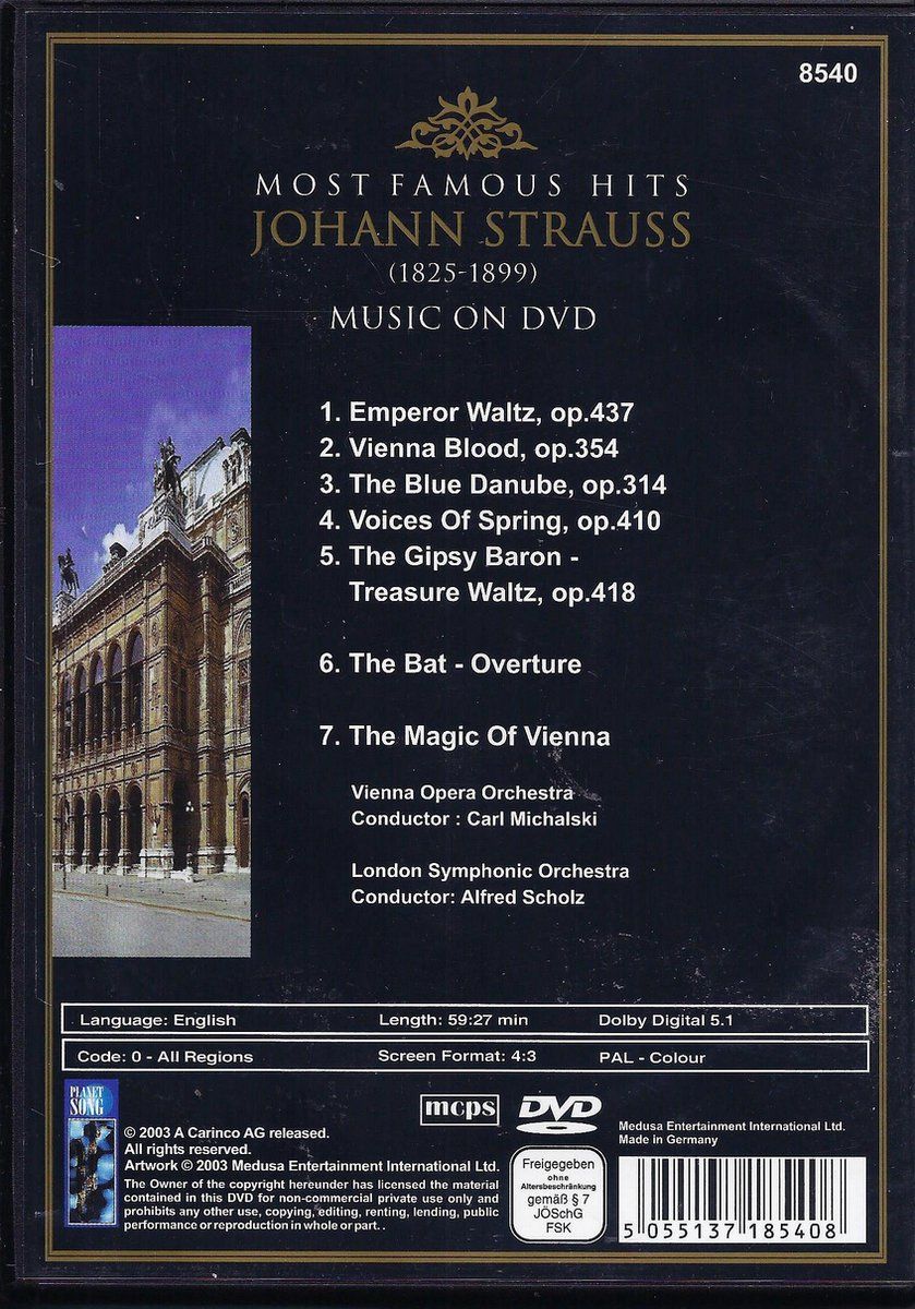 Johan Strauss - Magic Of Viennas (DVD) - Powermaxx.no